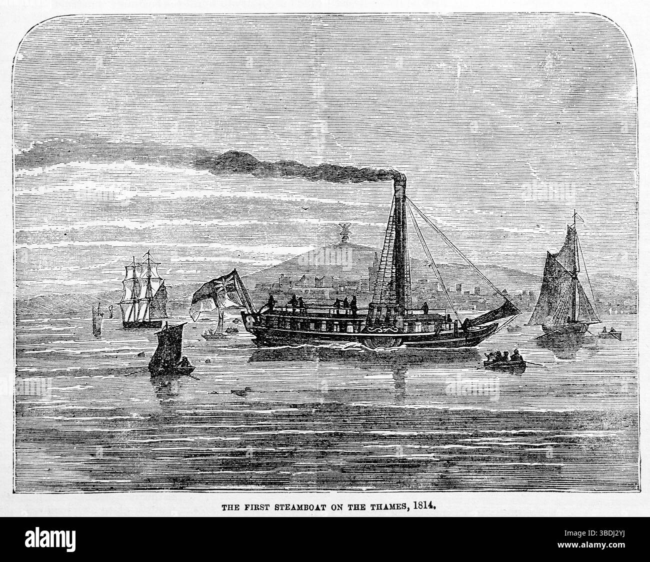 The Margery, the first steamboat on the Thames river, London, England ...
