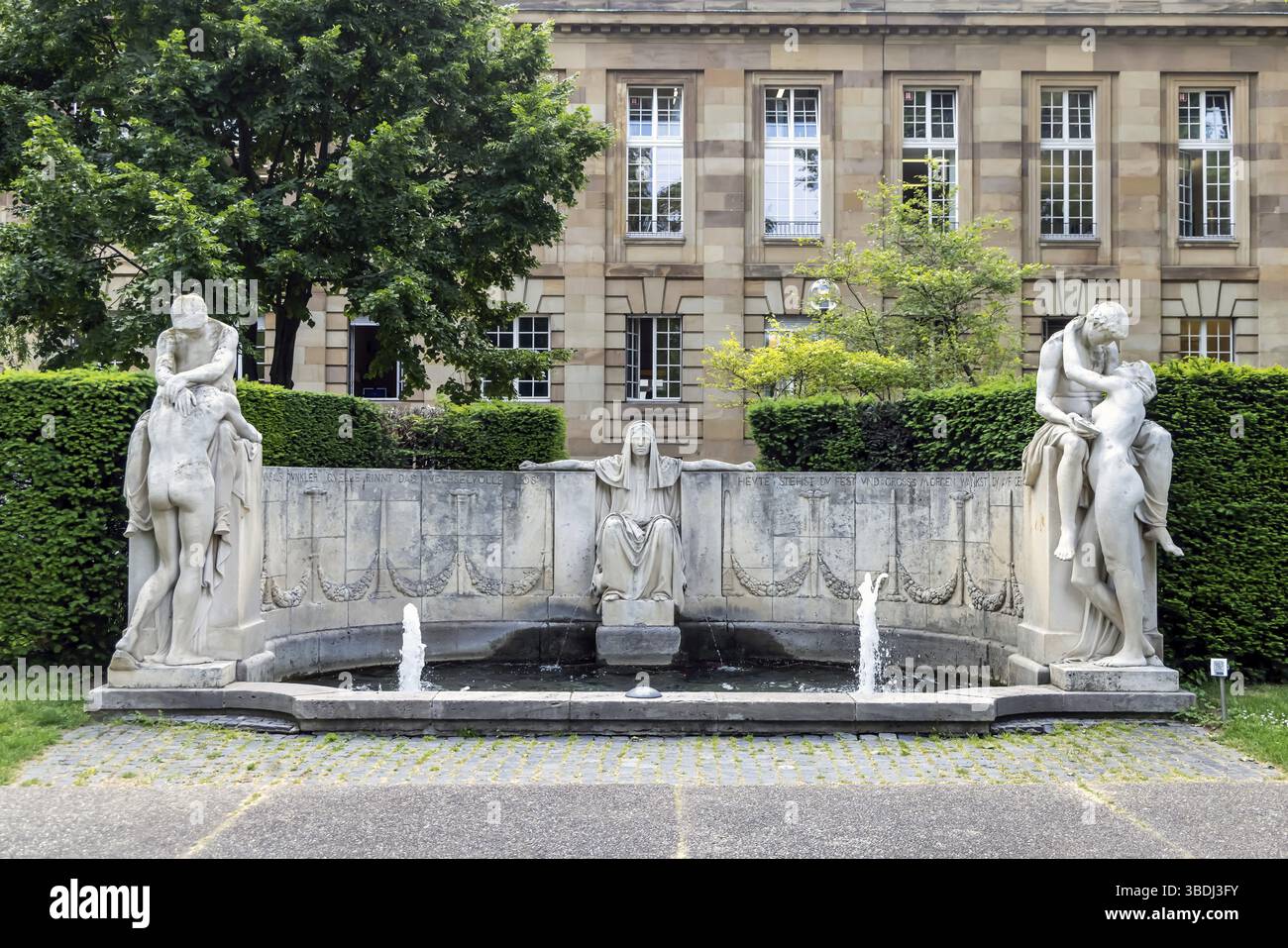 Fountain of Destiny in the Upper Palace Gardens in Stuttgart, which was ...