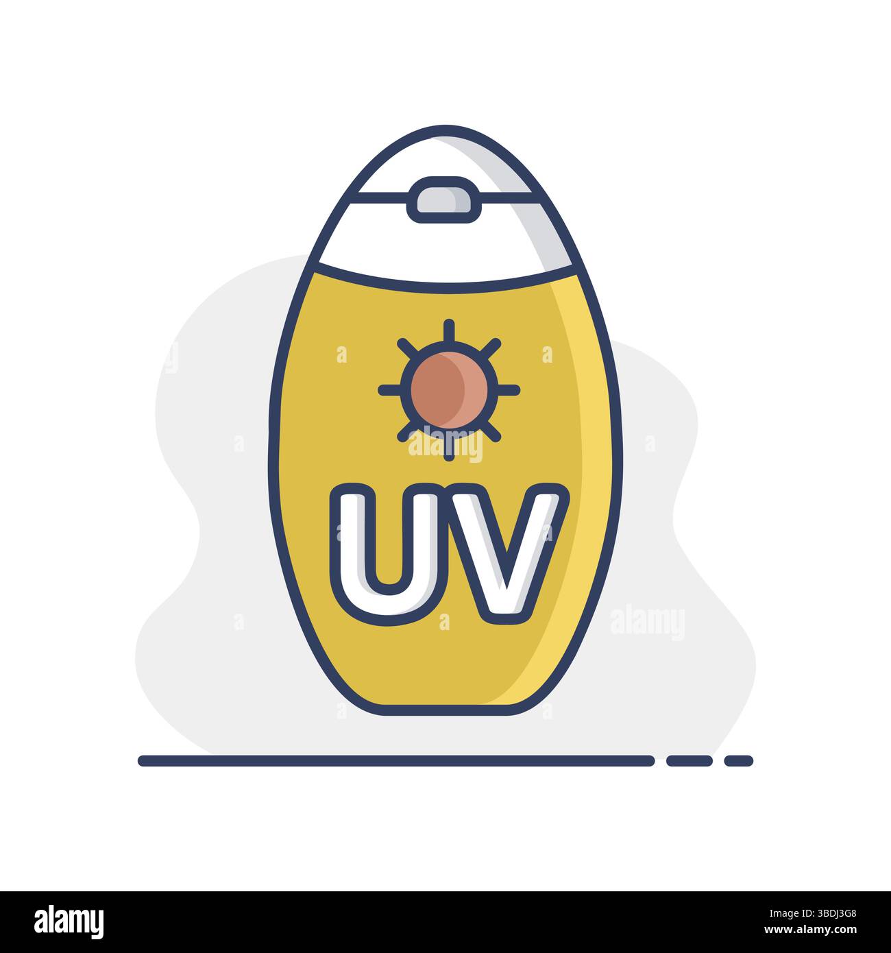 Sunscreen cream vector isolated icon. Summer sign. Graph symbol for ...