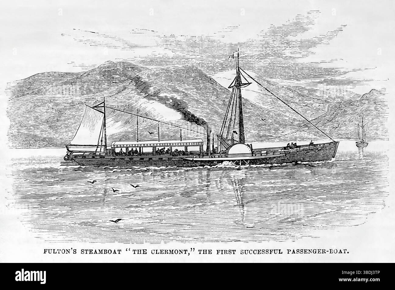 Robert Fulton's North River Steamboat, a.k.a. the Clermont, the first ...