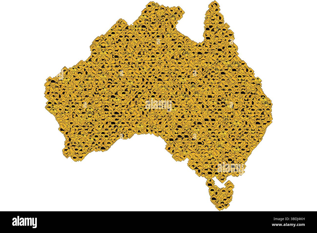 Kangaroo koala warning road sign Cut Out Stock Images & Pictures - Alamy