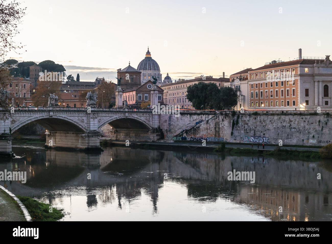 Rome, Italy - December 5, 2023: View of St. Peter's Basilica in Vatican ...