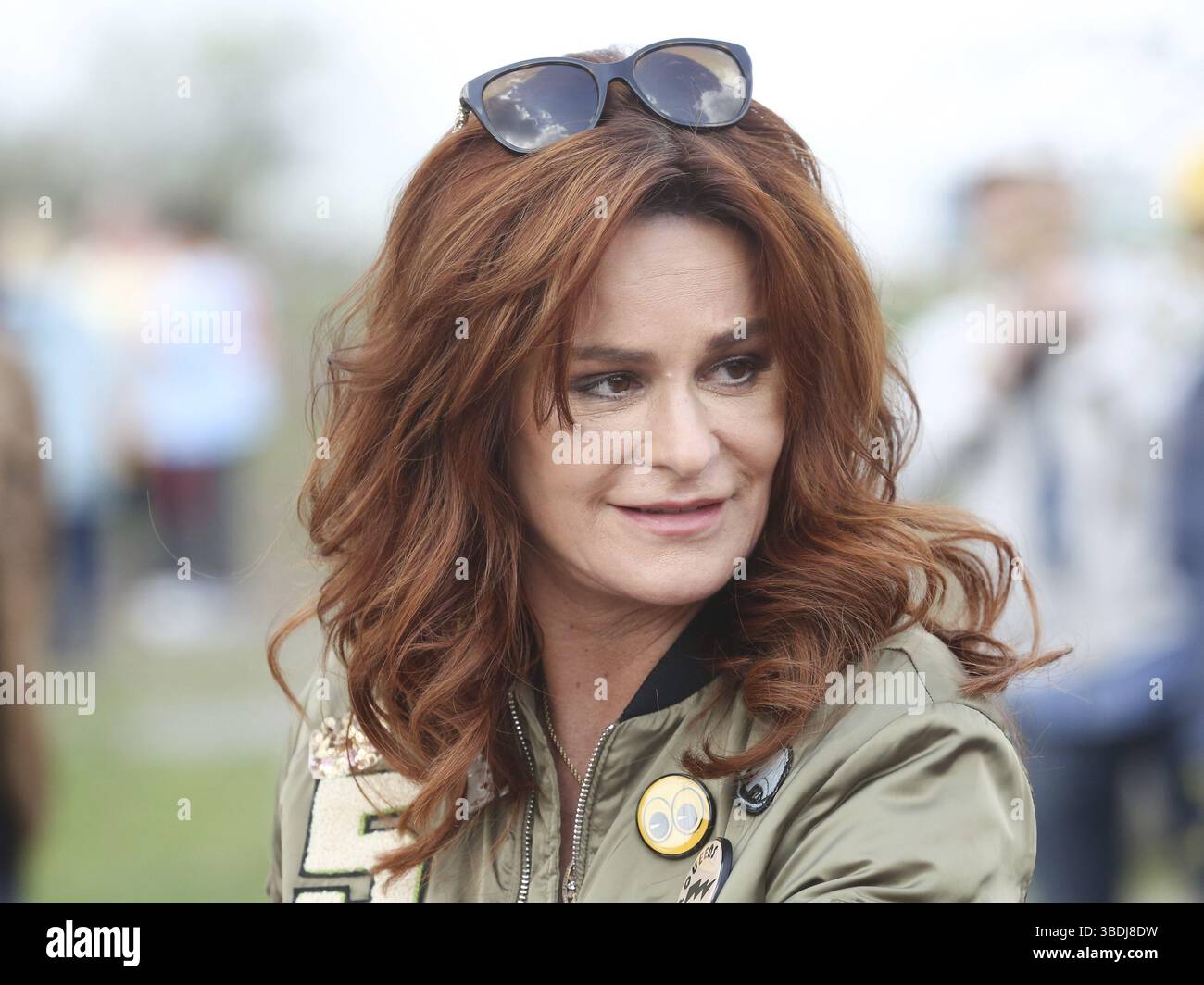 German pop singer Andrea Berg performing on 09.04.2016 in Magdeburg ...