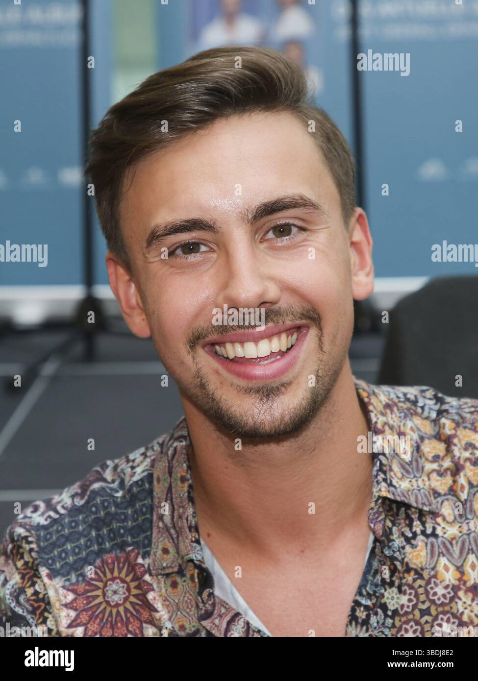 Sebastian Wurth from the German Schlager boy group Feuerherz at ...