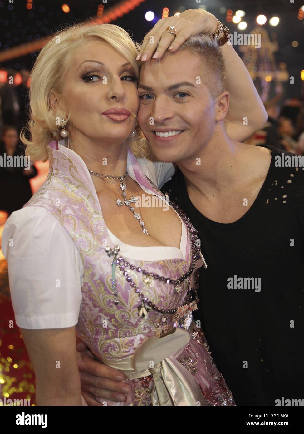 Singer Julian David and actress Desiree Nick ARD TV show Stock Photo ...