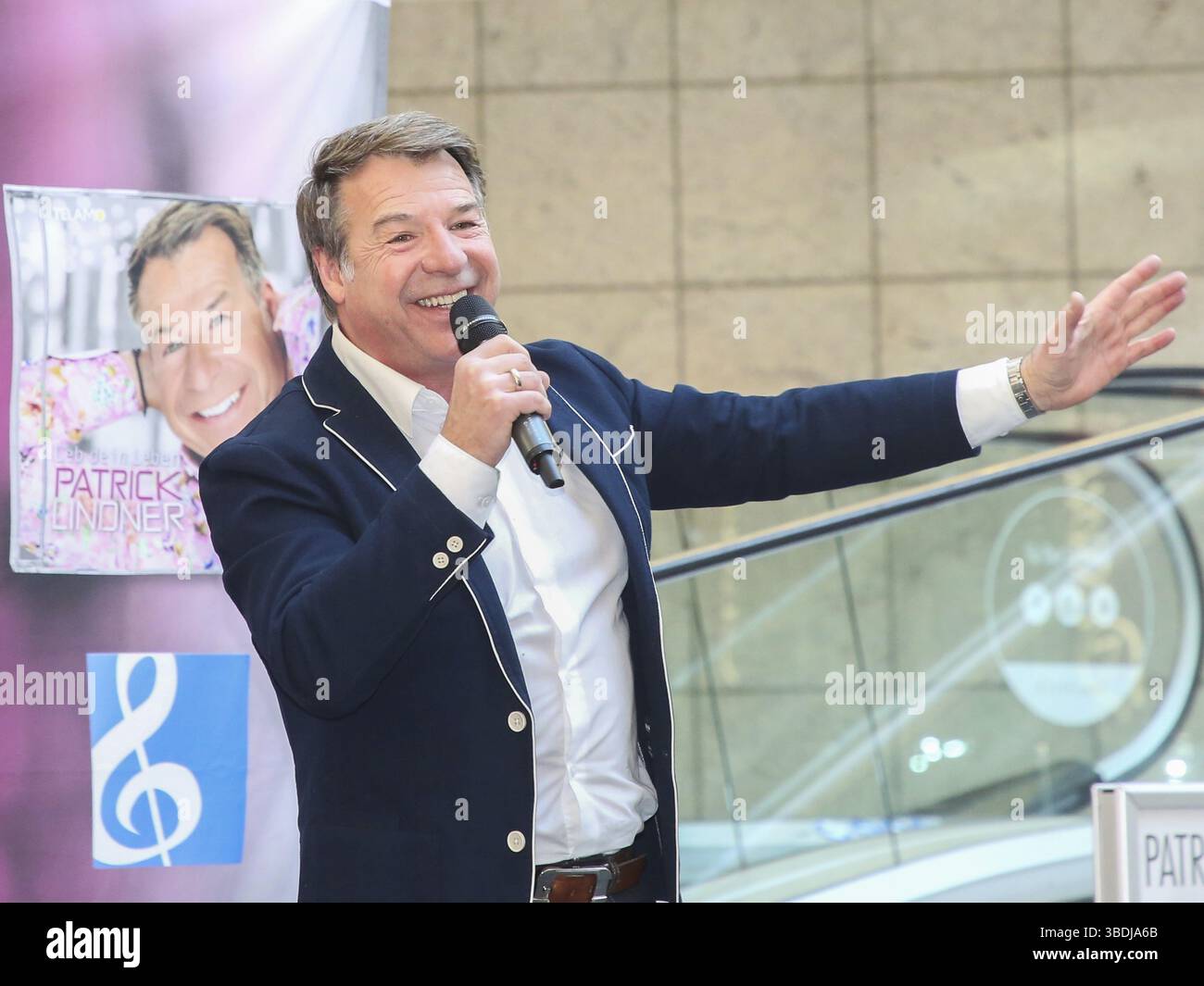 German pop singer Patrick Lindner performing in Magdeburg on 13.02.2018 ...