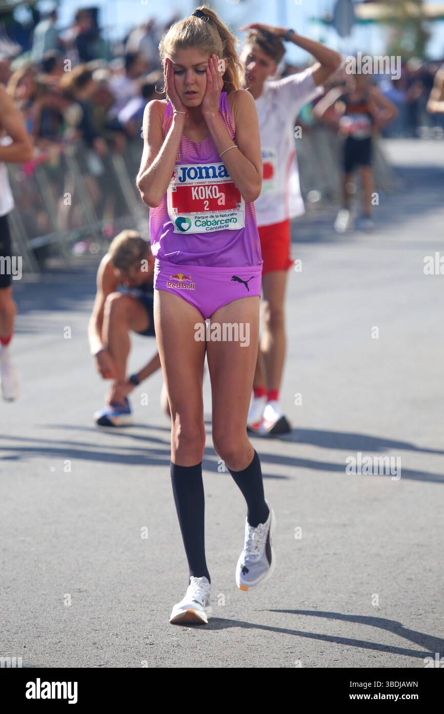 Laredo, Spain, May 24, 2025: Puma athlete Kontzanze Klosterhalfen (2) moments before the race ...