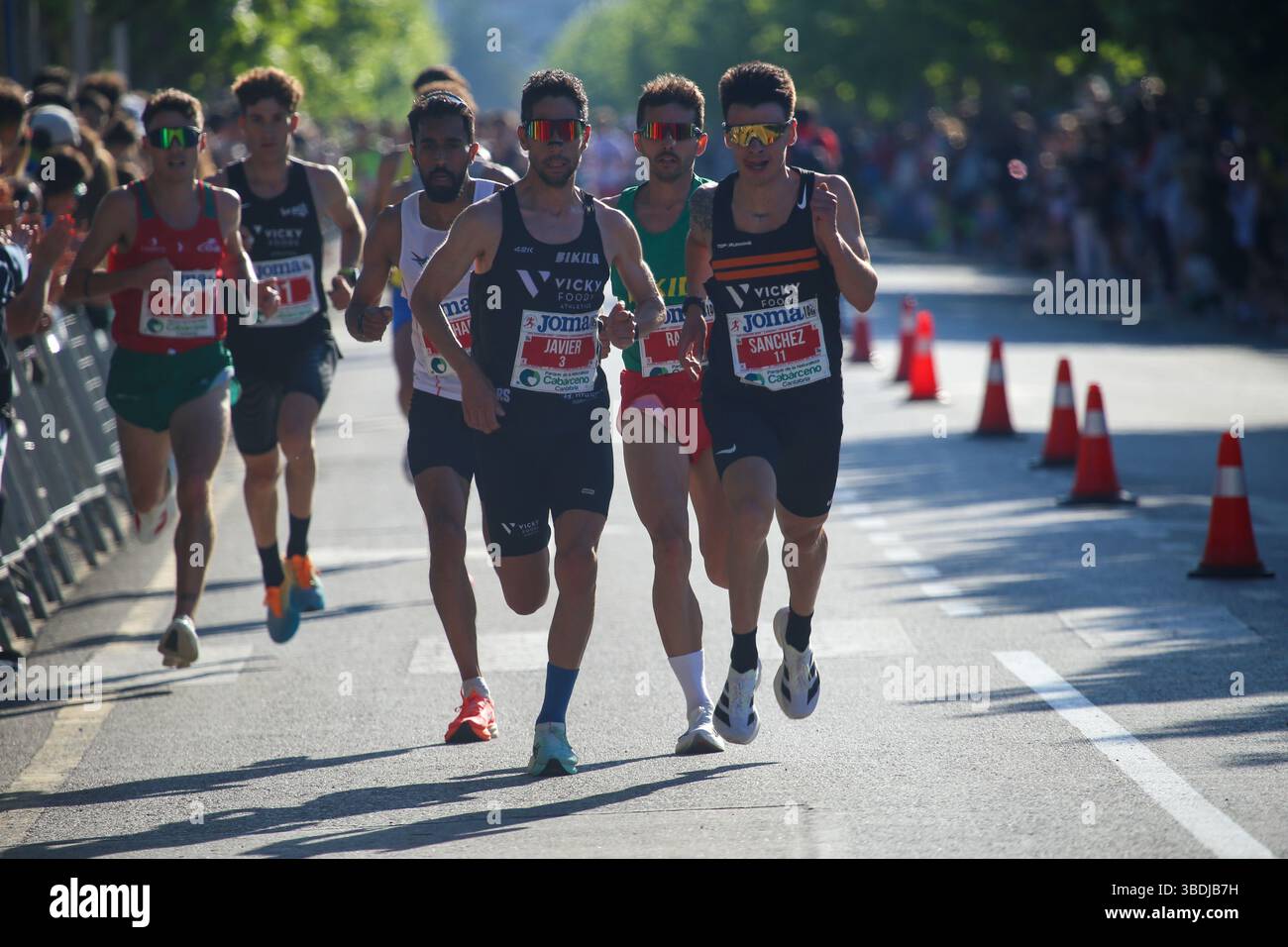 Laredo, Spain, May 24, 2025: Vicky Foods athletes Javier Guerra (3, 3rd ...