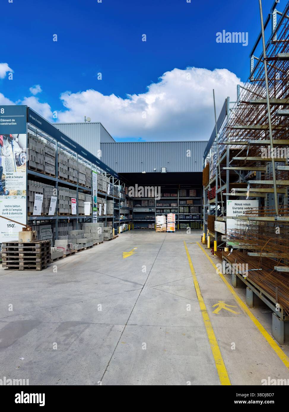 Paris, France - Mar 27, 2025: Outdoor construction aisle at Leroy ...