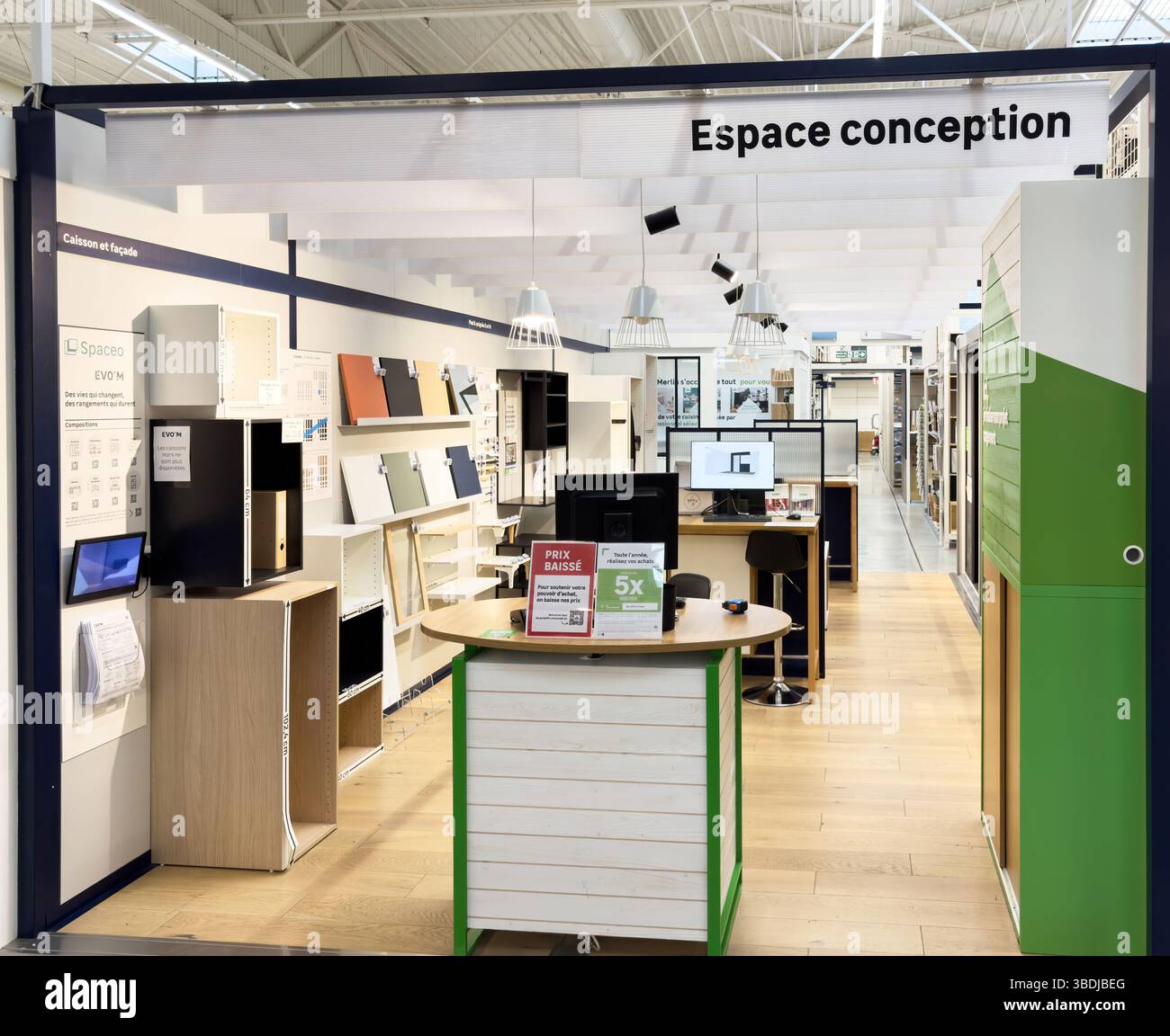Paris, France- Mar 27, 2025: Interior of a home improvement store ...