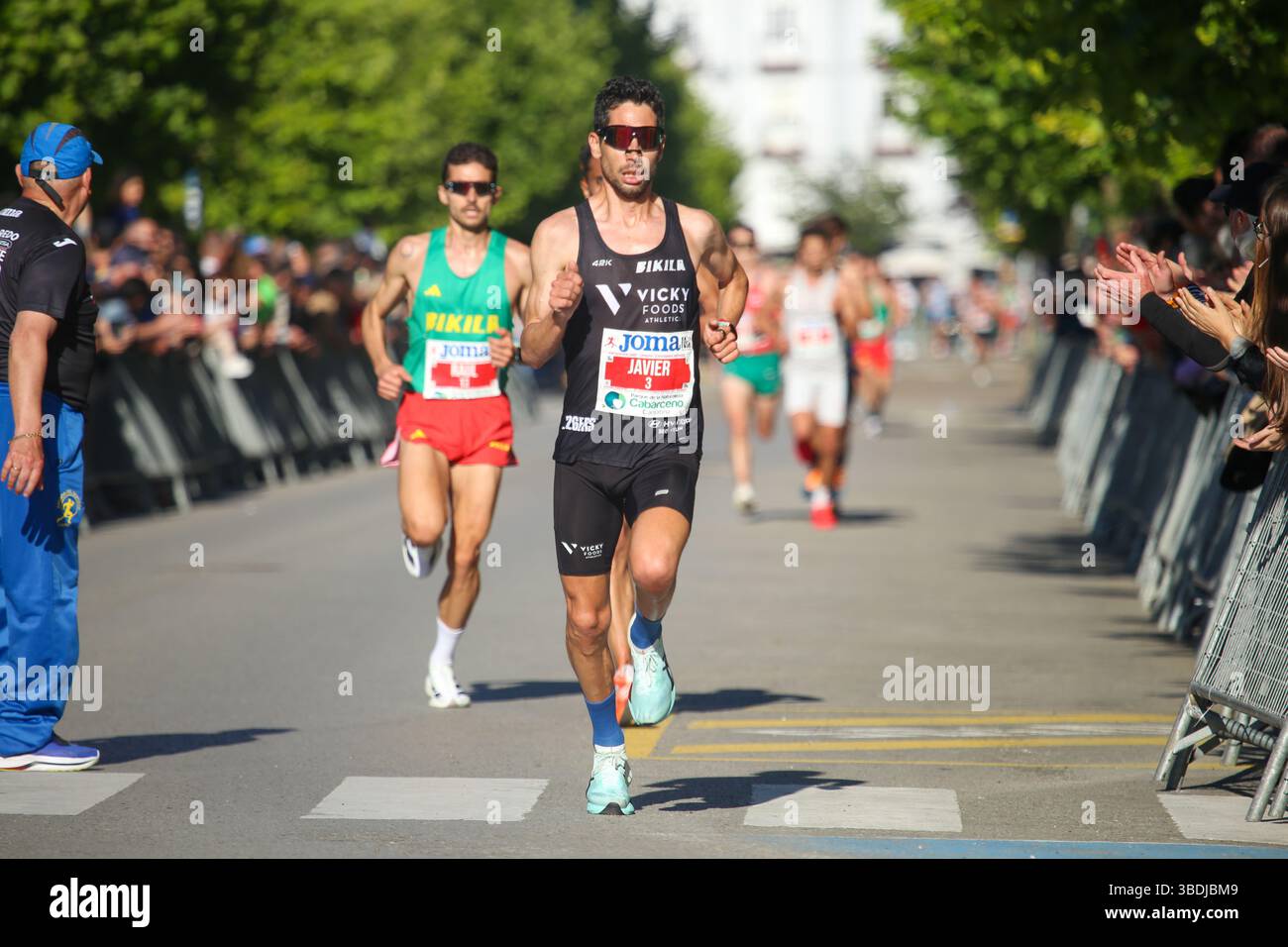 Laredo, Spain, May 24, 2025: Vicky Foods athlete Javier Guerra (3 ...