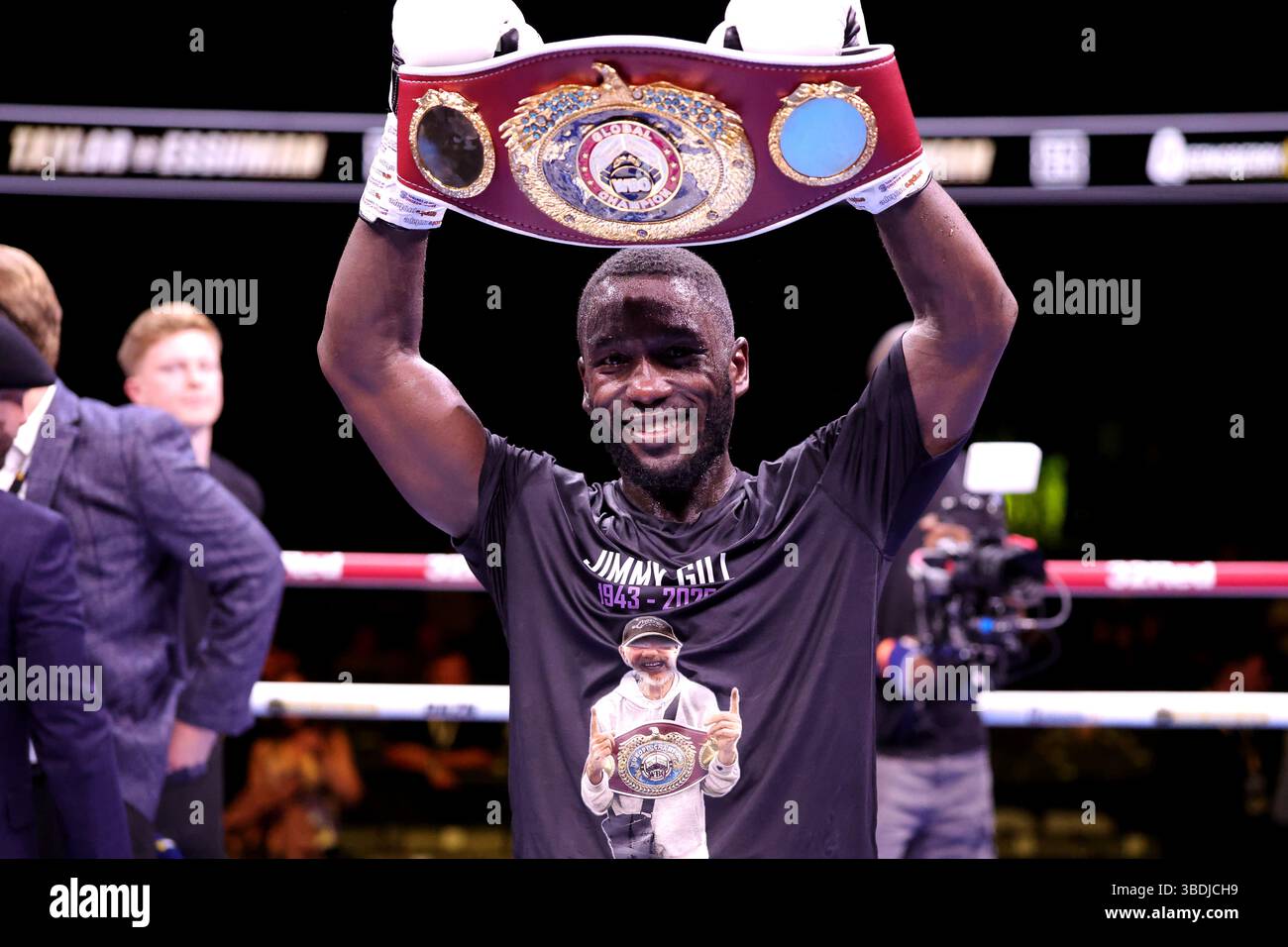 Ekow Essuman celebrates following victory against Josh Taylor (not ...