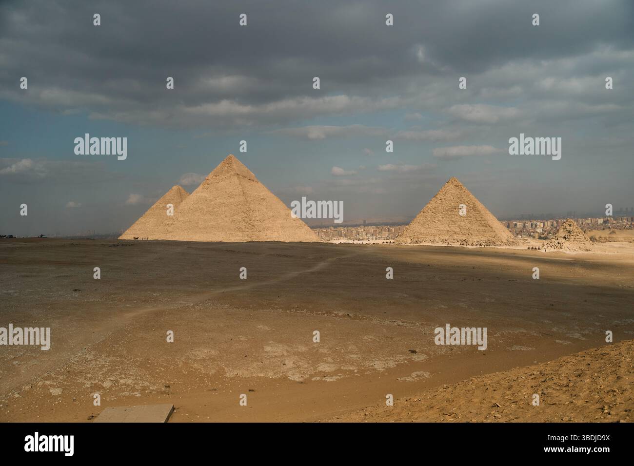 The Majestic Pyramids of Giza Stand Tall Against a Dramatic and ...