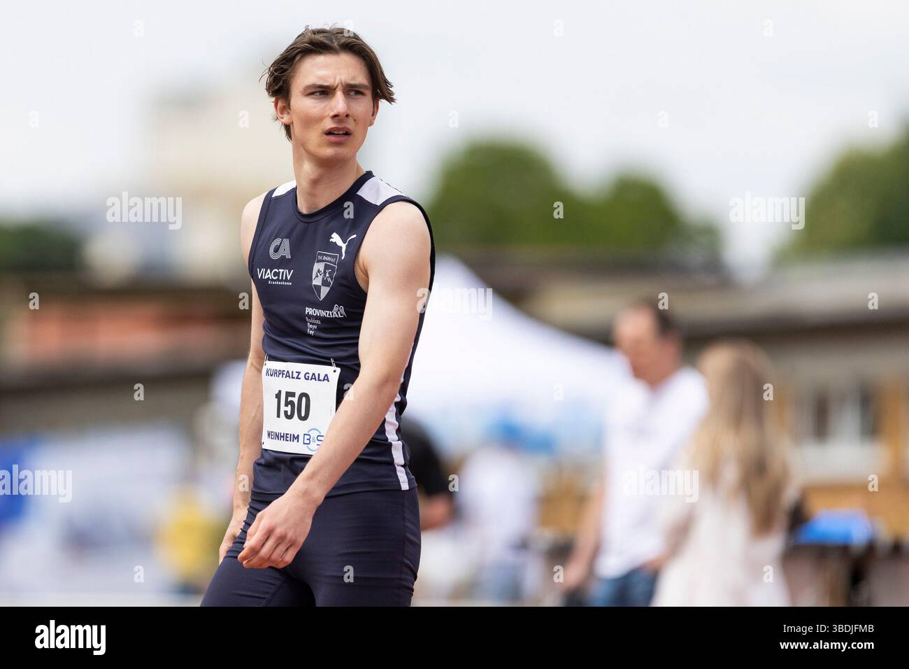 Fynn Bredemeier (GER/Cologne Athletics) bei der B&S Kurpfalz Gala am 24 ...