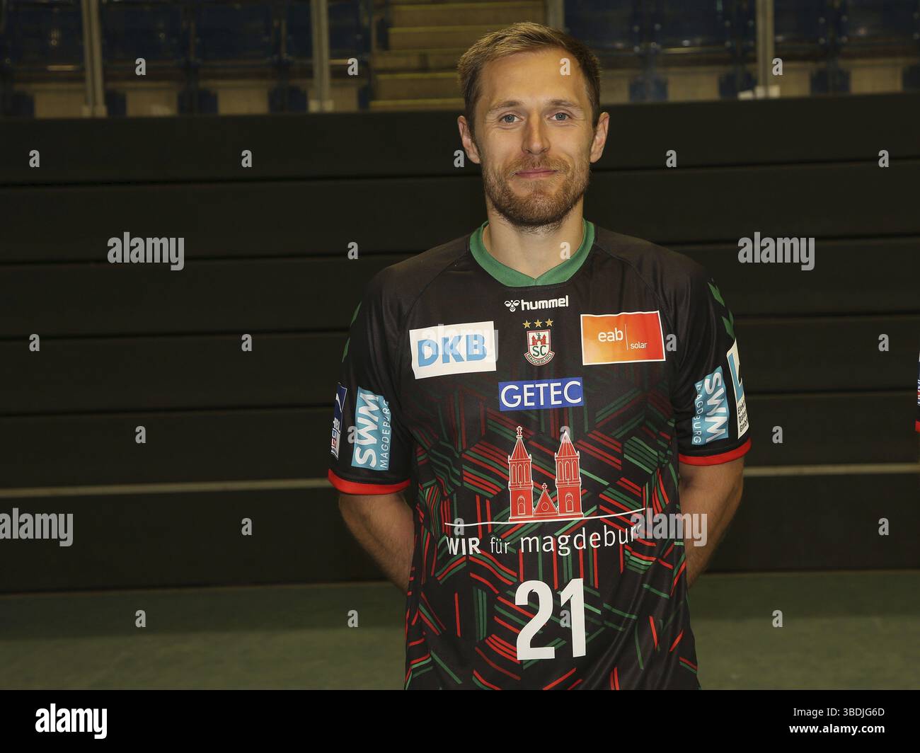 Swedish handball player Albin Lagergren SC Magdeburg portrait ...