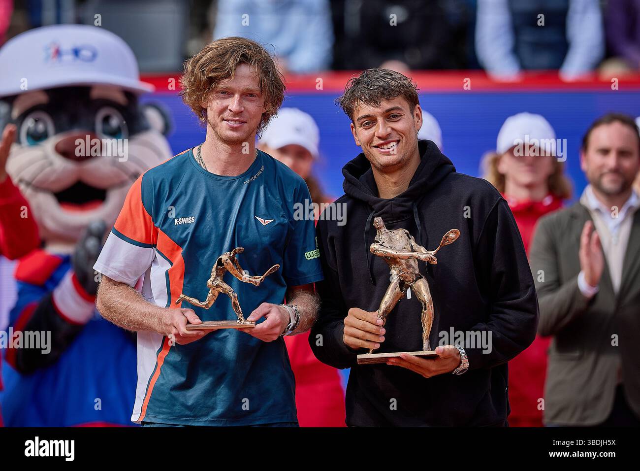 May 24, 2025, Hamburg, Hamburg, Germany: Anrey Rublev, Flavio Cobolli of Italy during the ...