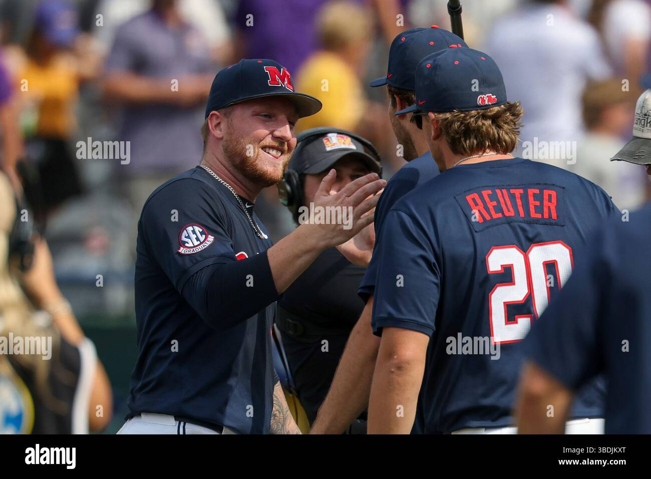 HOOVER, AL - MAY 24: Ole Miss pitcher Connor Spencer (22) is ...