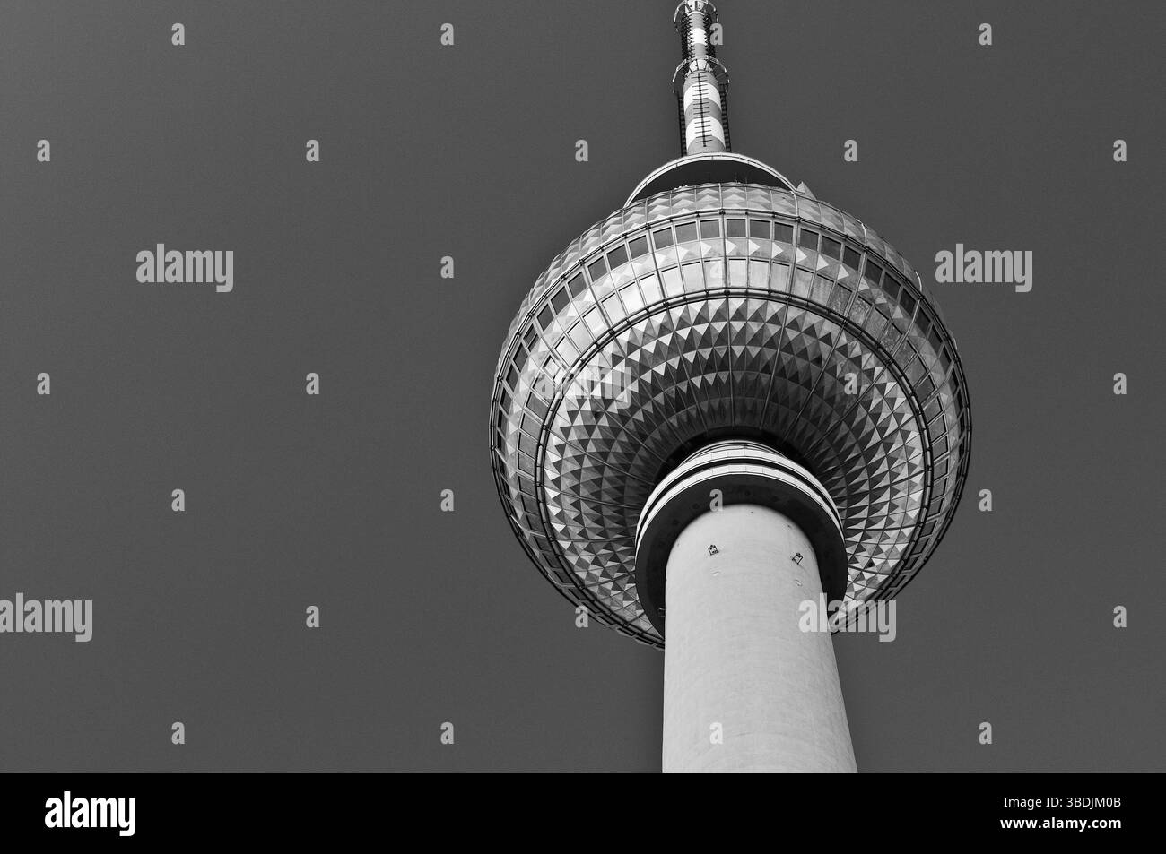 View of television tower Black and White Stock Photos & Images - Alamy