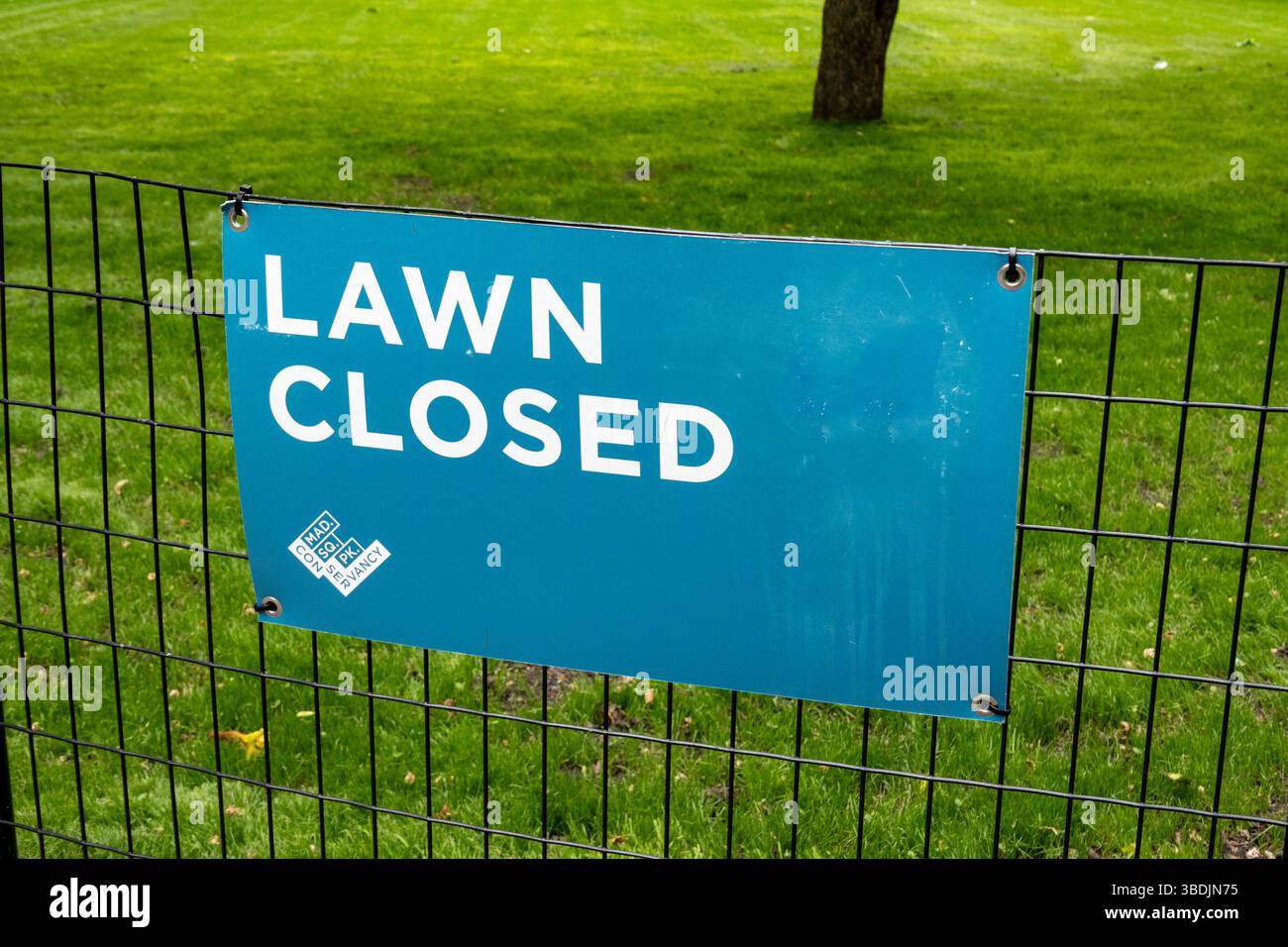 "Lawn Closed" Sign in Madison Square Park, New York City, USA 2025 ...