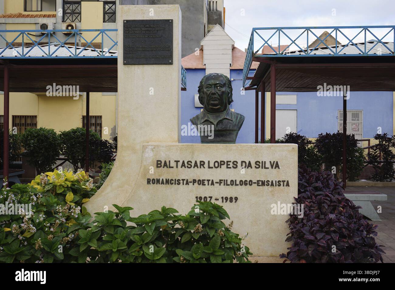 Bust of Baltasar Lopes da Silva, Mindelo, Sao Vicente Island, Cape ...