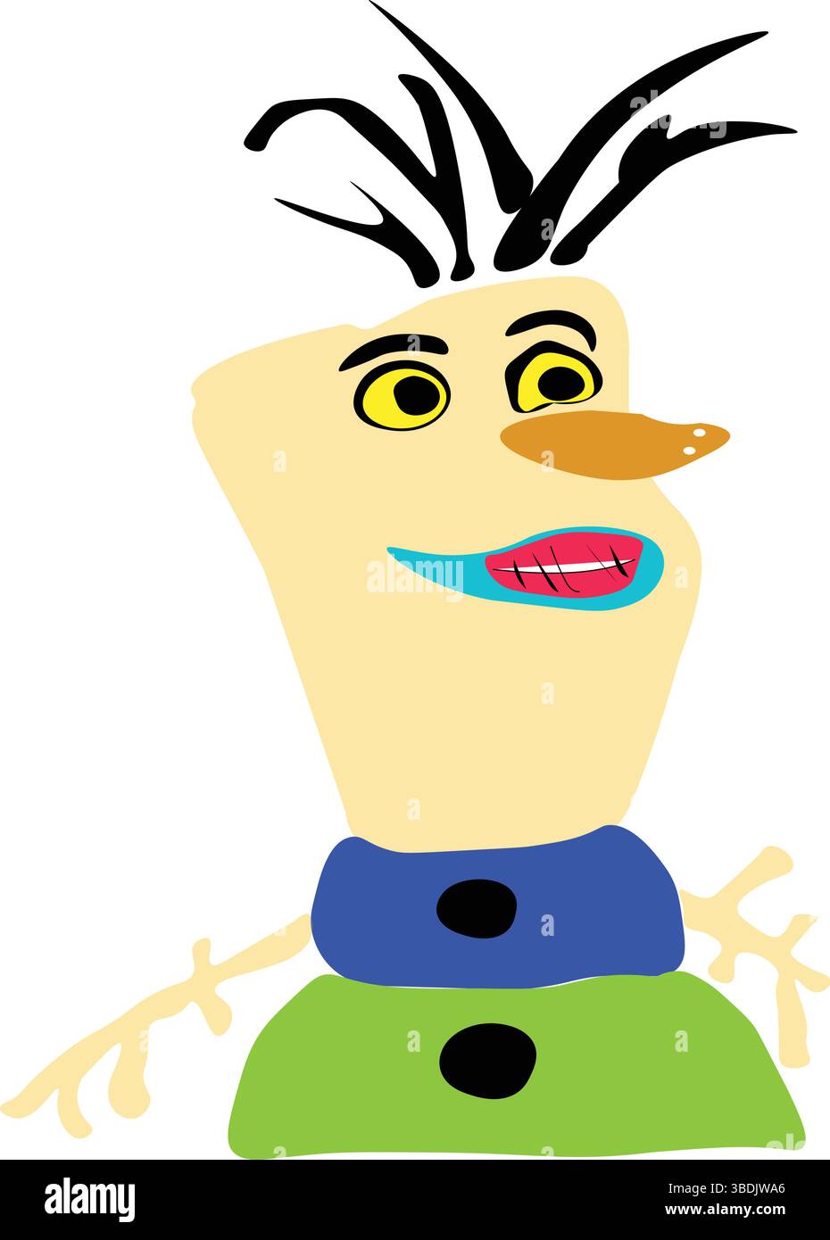 Cartoon Character Vector, Playful Abstract Face, Colorful Modern Mascot ...