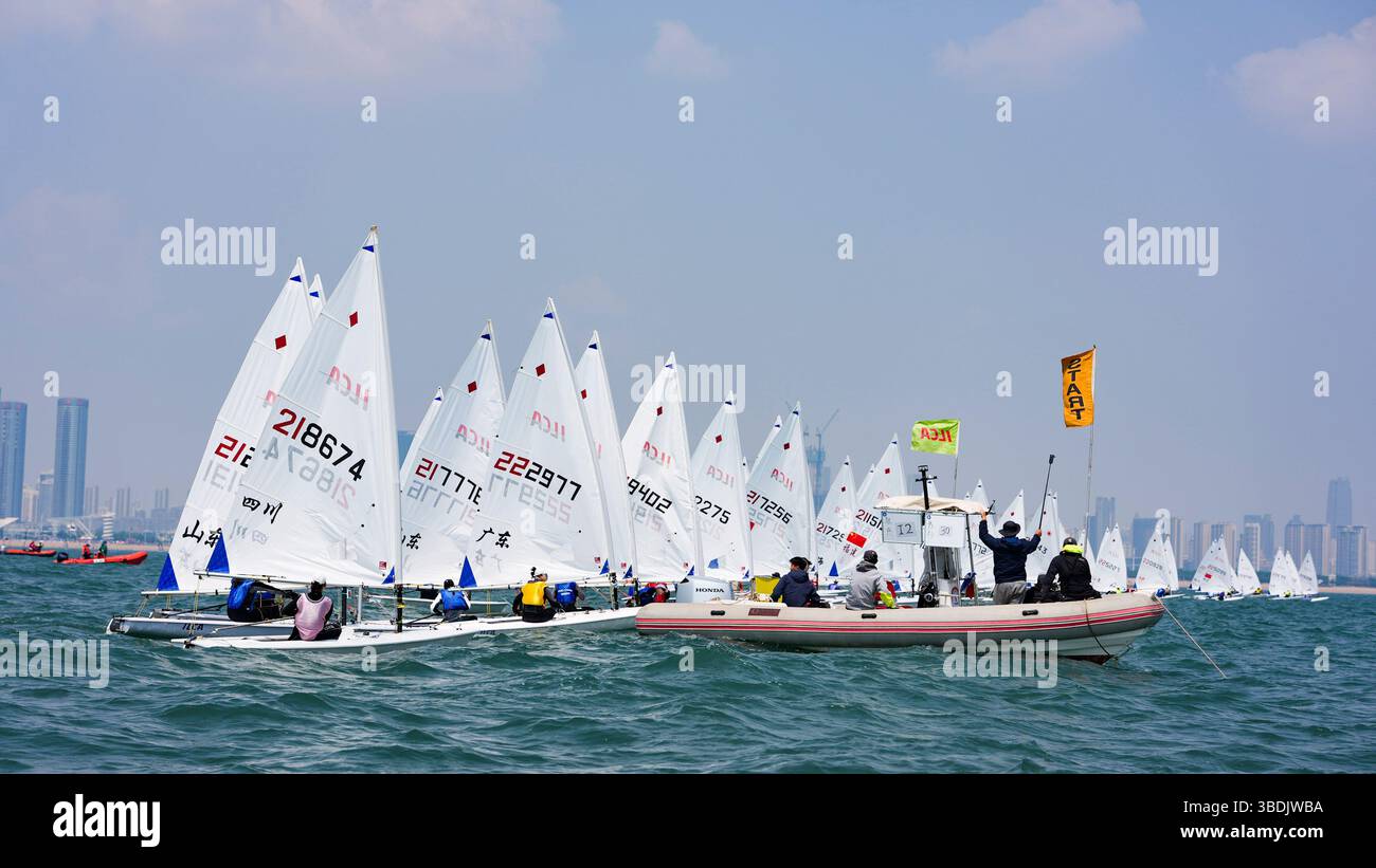 Athletes participating in the 2025 National Sailing Championships (ILCA ...