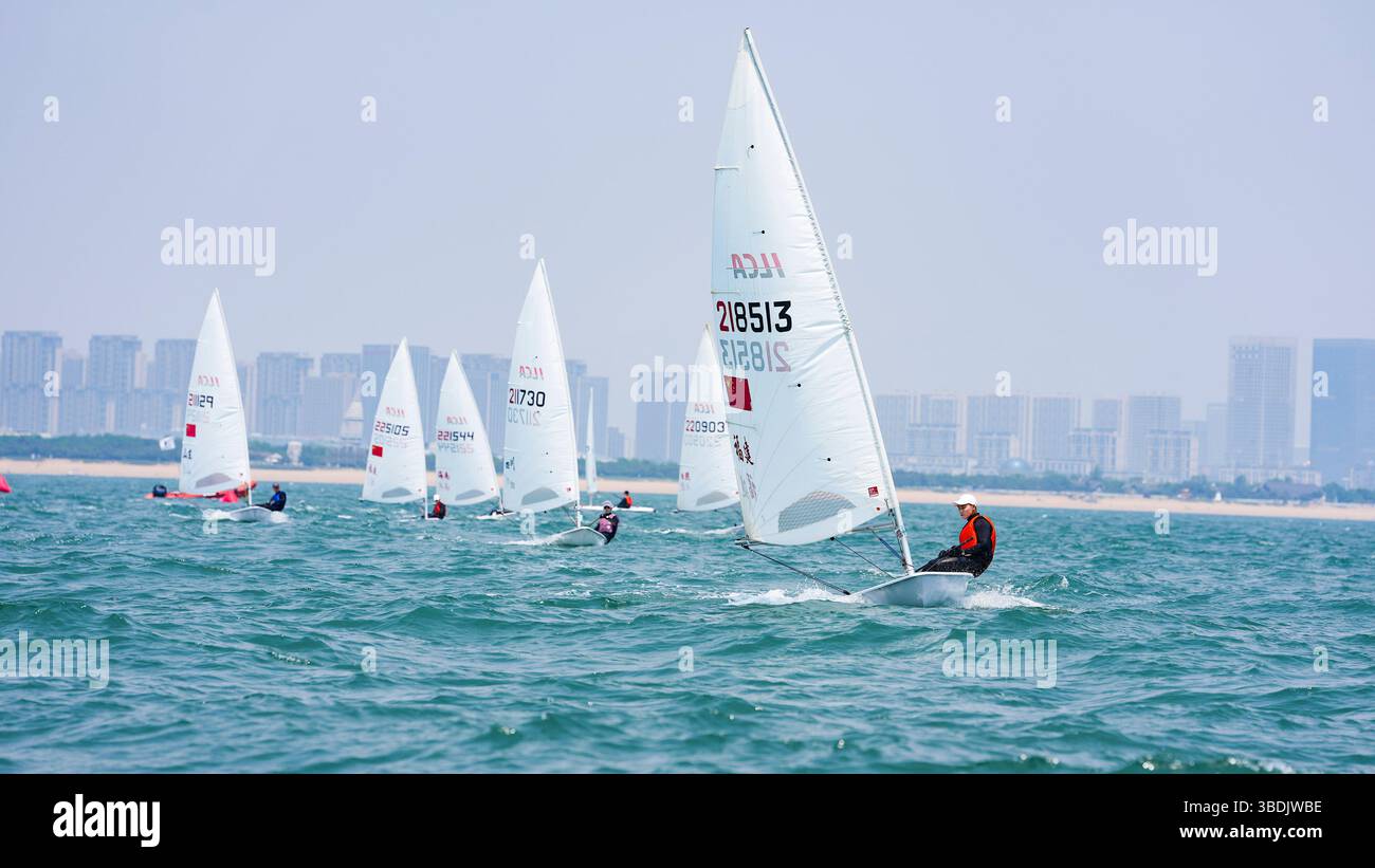 Athletes participating in the 2025 National Sailing Championships (ILCA ...