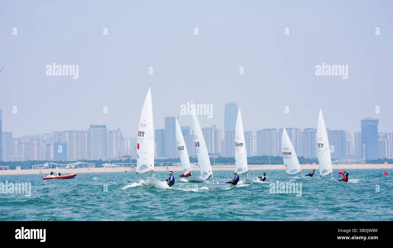 Athletes participating in the 2025 National Sailing Championships (ILCA ...