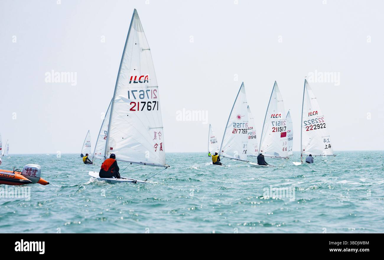Athletes participating in the 2025 National Sailing Championships (ILCA ...