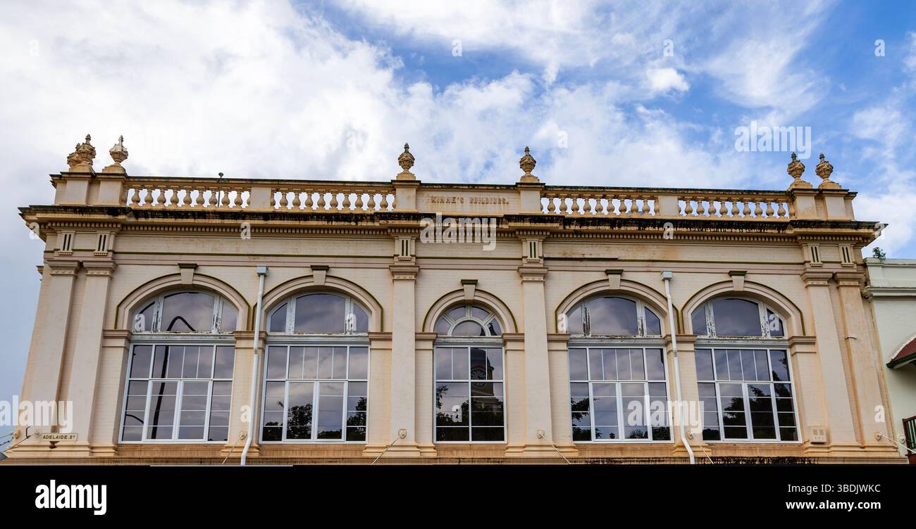 Facade of the Kinnes Buildings, built in 1908 as in Edwardian ...