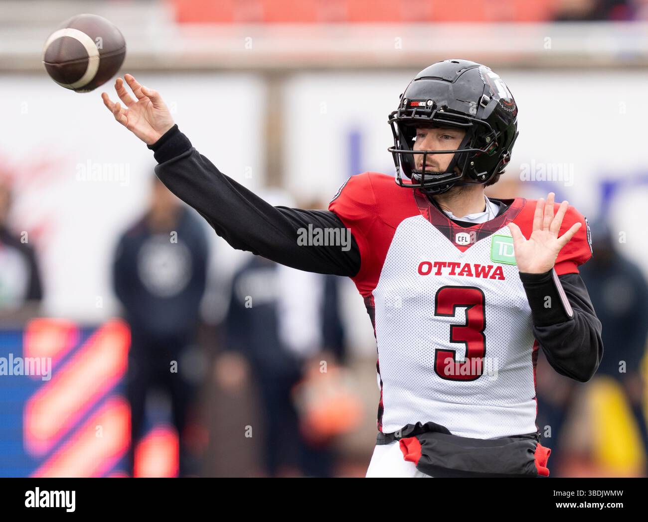 Montreal, Canada. 24th May, 2025. Ottawa Redblacks quarterback Dru ...