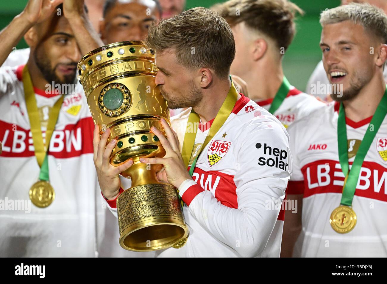 Berlin, Germany. 25th May, 2025. Soccer: DFB Cup, Arminia Bielefeld - VfB Stuttgart, Final ...