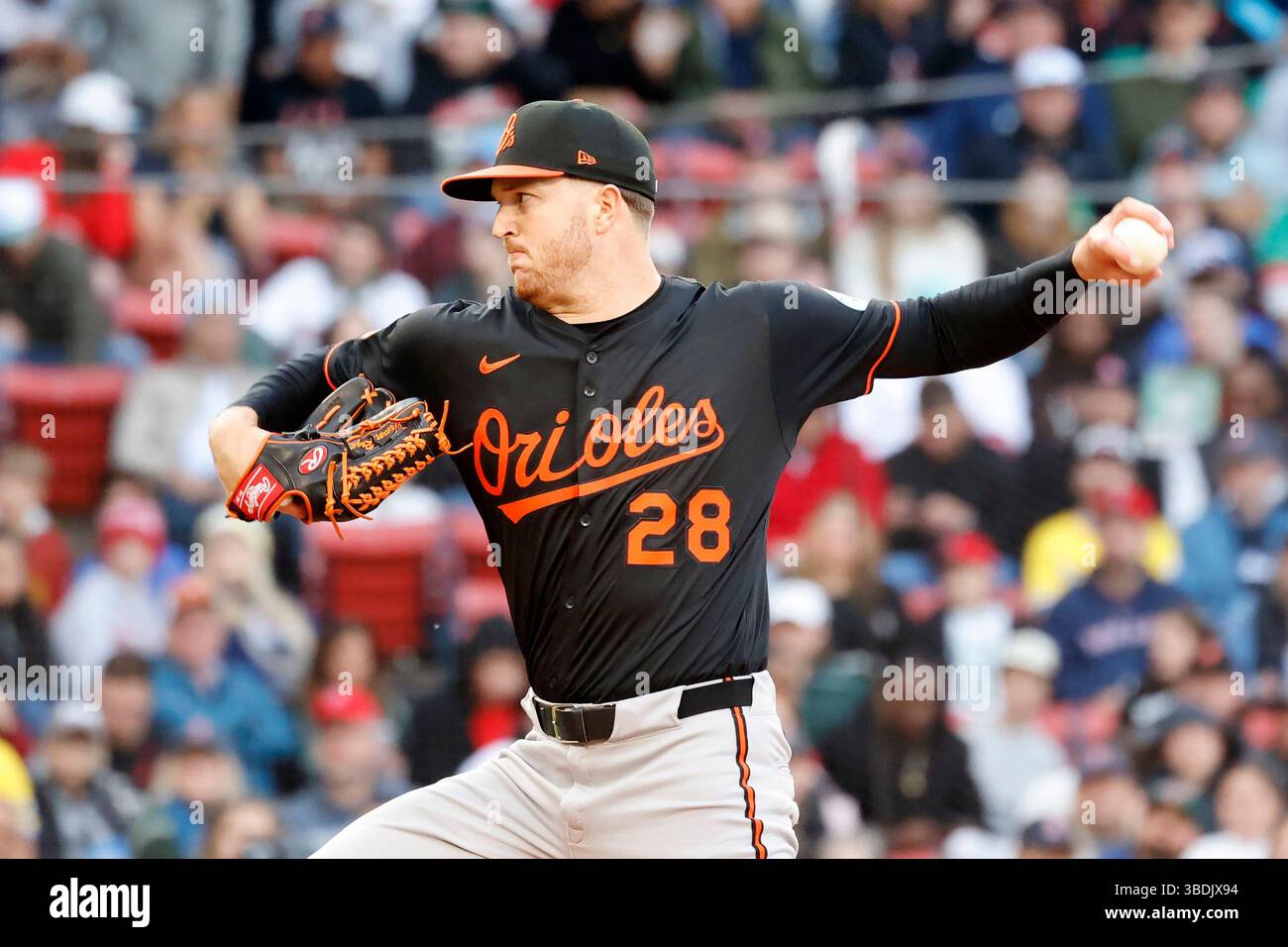 Baltimore Orioles starting pitcher Trevor Rogers delivers during the ...