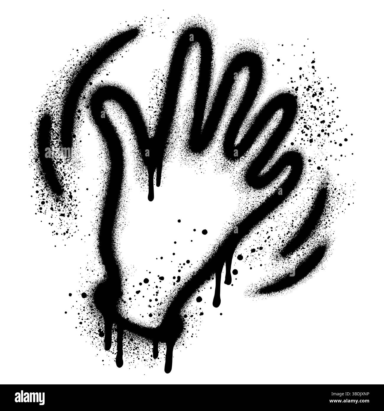 Template spray graffiti hand Stock Vector Images - Alamy