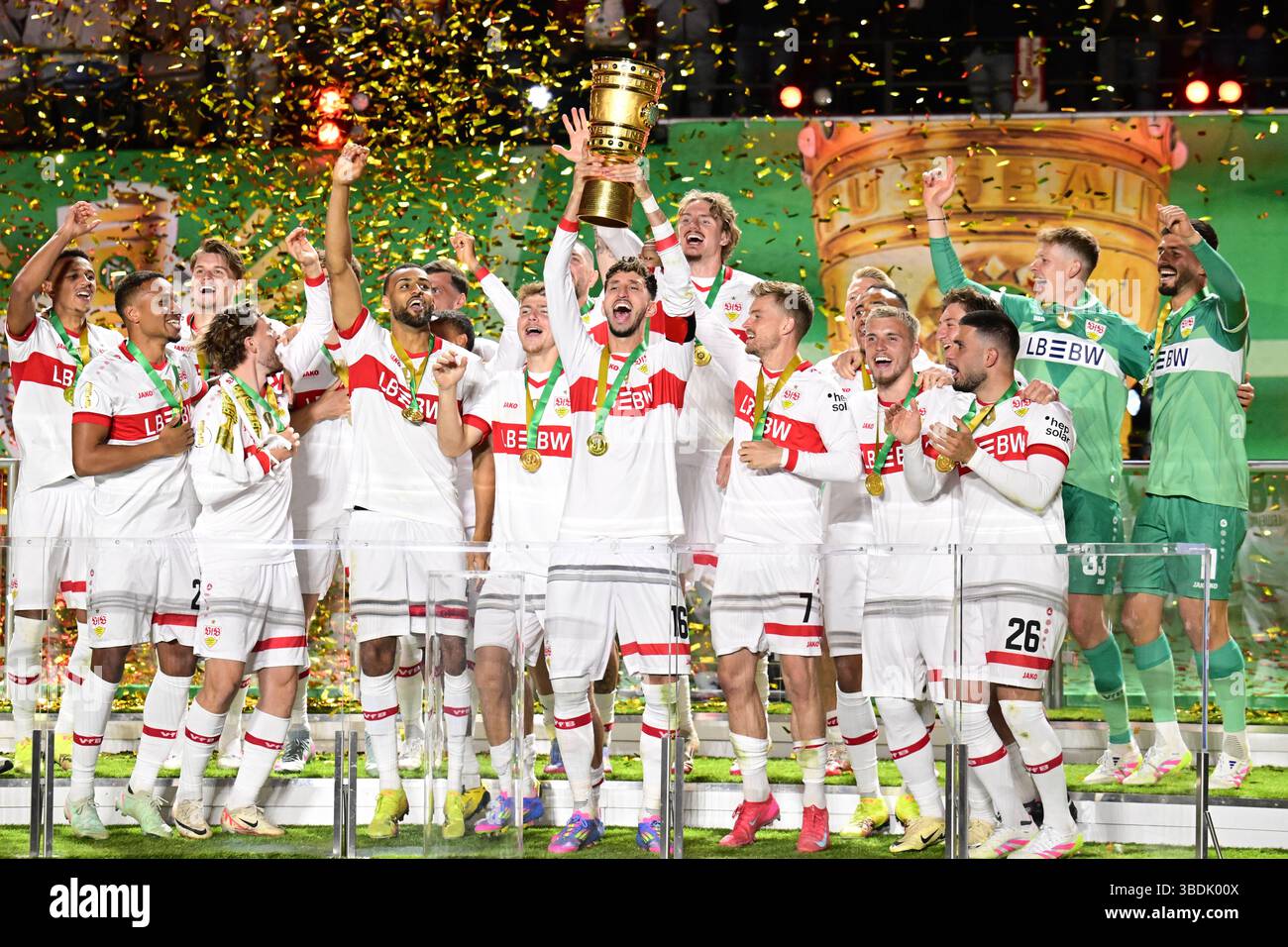 Berlin, Germany. 25th May, 2025. Soccer: DFB Cup, Arminia Bielefeld - VfB Stuttgart, Final ...