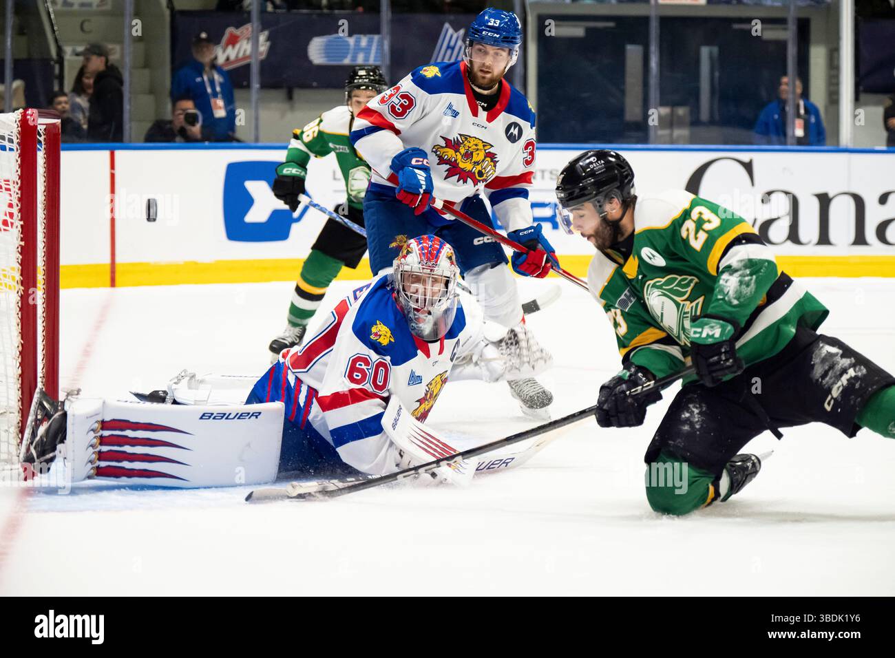 Rimouski, Canada. 24th May, 2025. Moncton Wildcats goaltender Mathis ...