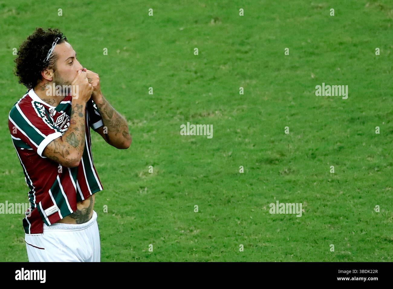Rio de Janeiro, Brazil. 24th May, 2025. Guga of Fluminense celebrates ...