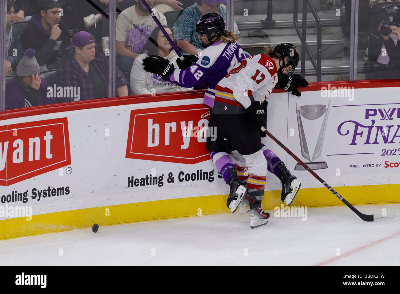 Ottawa Charge forward Gabbie Hughes (17) checks Minnesota Frost ...