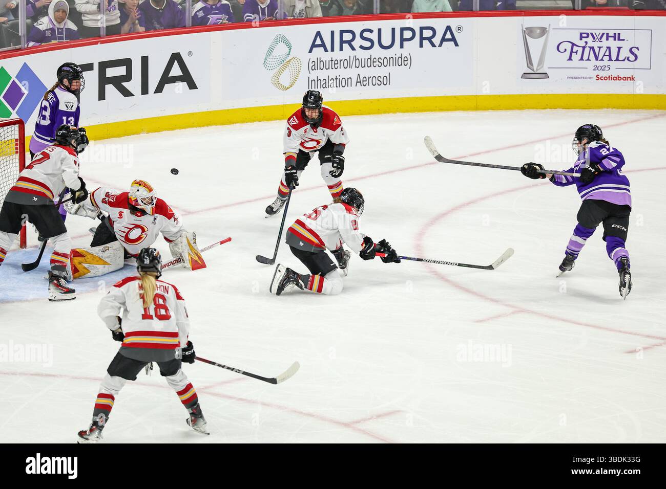 May 24th, 2025: Minnesota Frost forward Taylor Heise (27) takes a shot ...