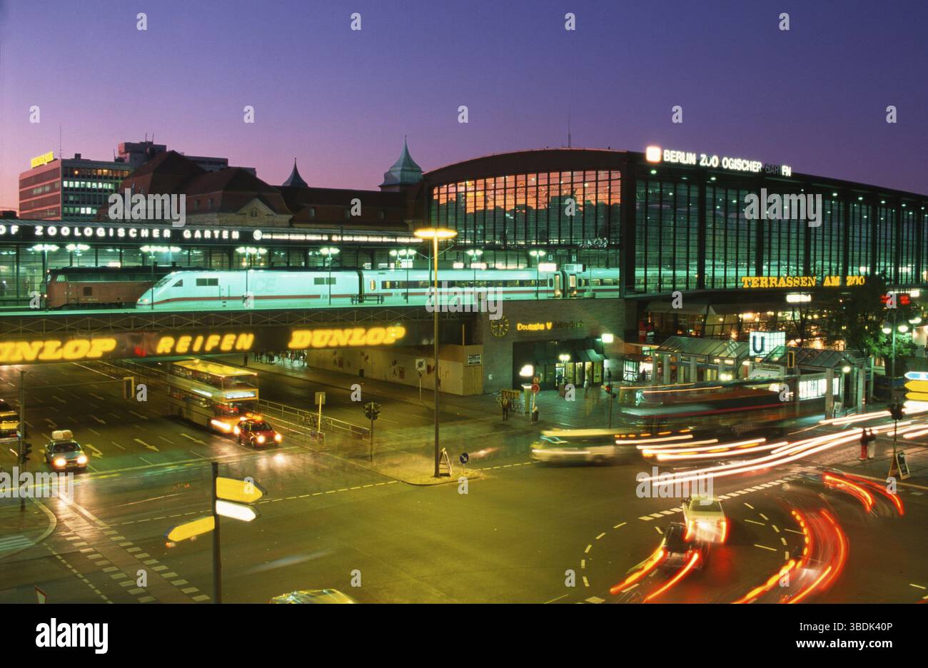 Train at Zoo station by night, Berlin, Germany, Europe Stock Photo - Alamy