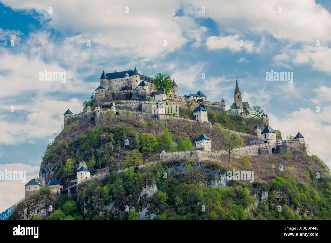 Burg Hochosterwitz castle with towers and fortifications in Austria ...