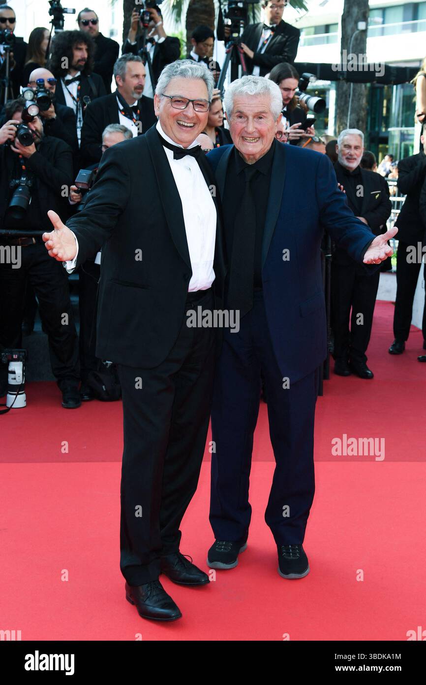 Cannes, France. 24th May, 2025. Claude Lelouch, Victor Hadida attending ...