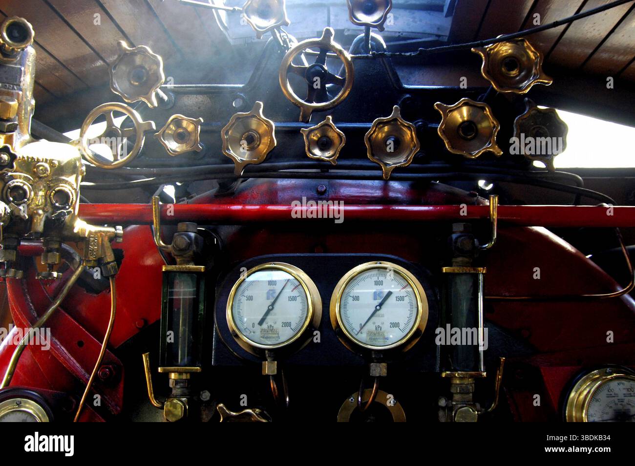 Cab of the steam locomotive of the historic train 'The pride of Africa ...