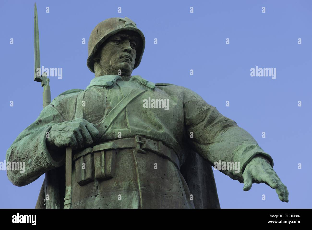 Statue of a Soviet Soldier. Soviet War Memorial is one of several war ...