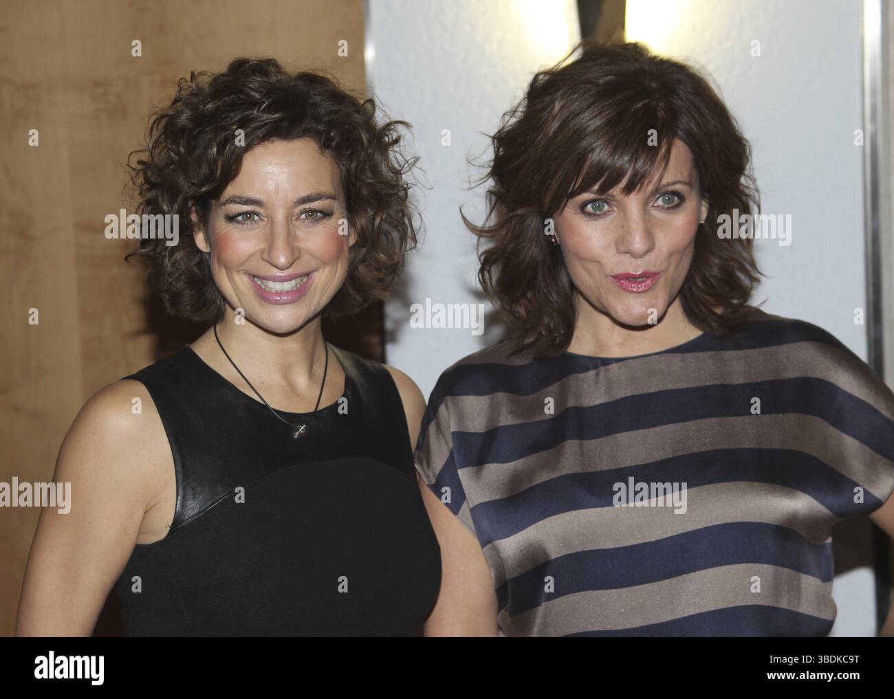 Singer Isabel Varell and TV presenter Birgit Schrowange after the ARD ...