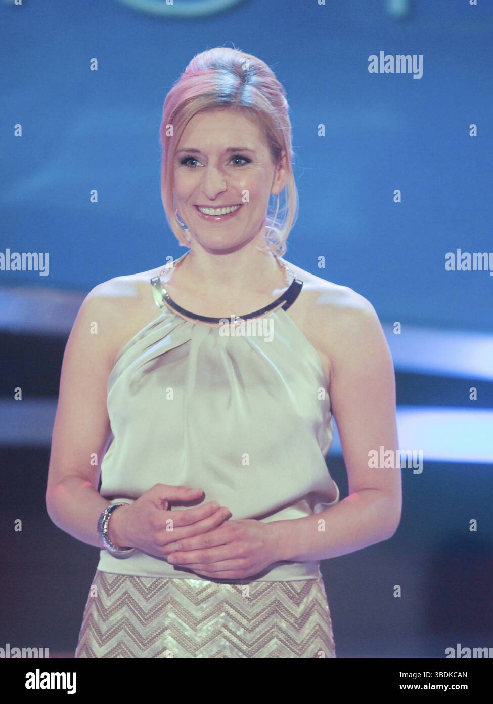 Singer and presenter Stefanie Hertel on the MDR show Stock Photo - Alamy