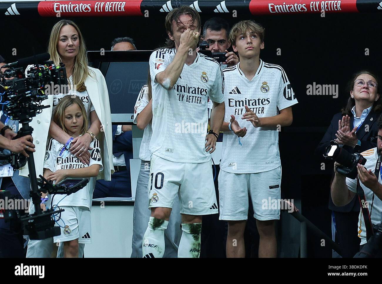 Madrid, Spain. 24th May, 2025. Luka Modric with his family during his ...