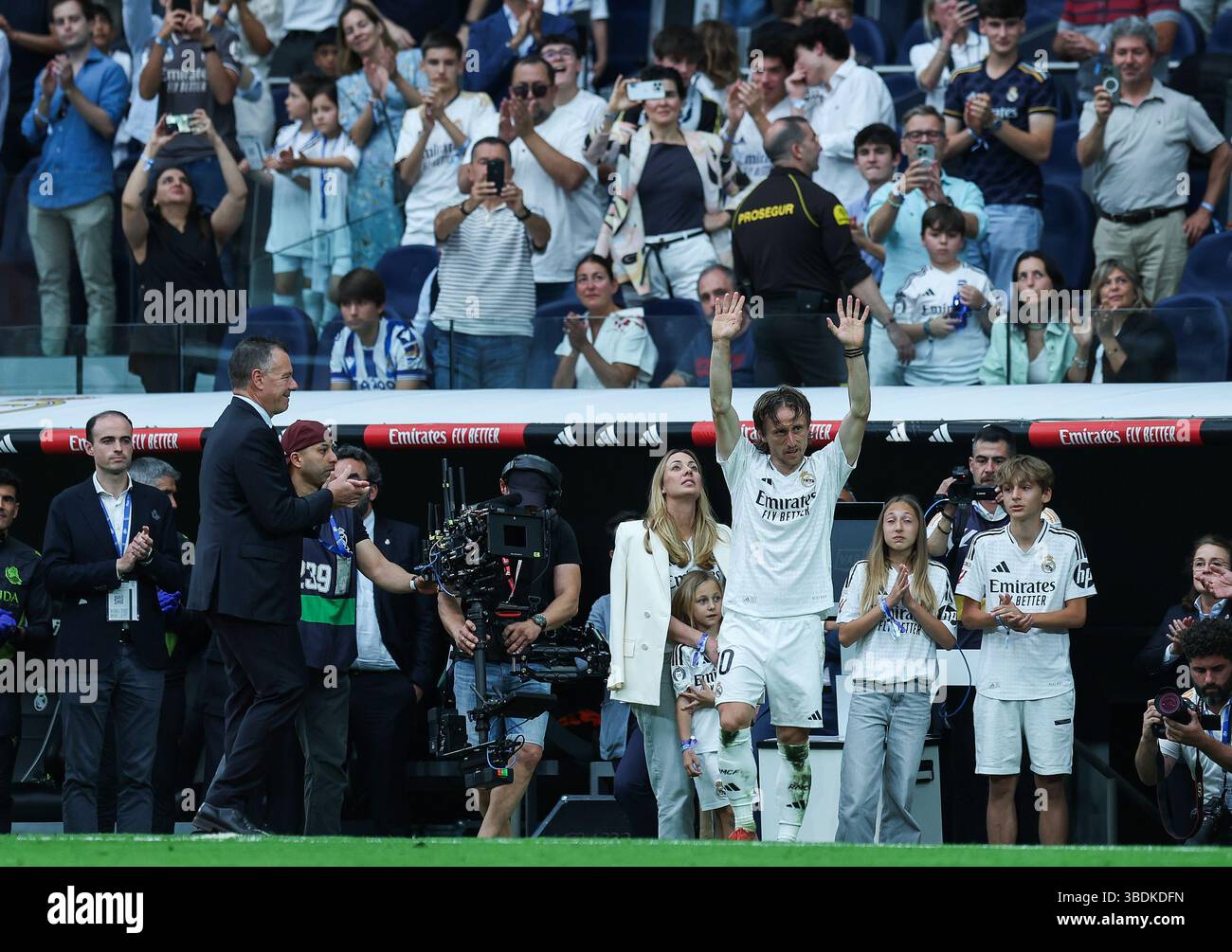 Madrid, Spain. 24th May, 2025. Luka Modric with his family during his ...