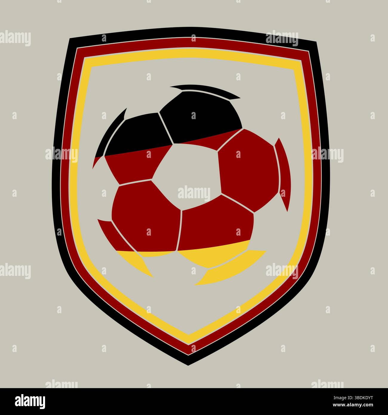 Illustration of a German soccer ball label Stock Photo - Alamy
