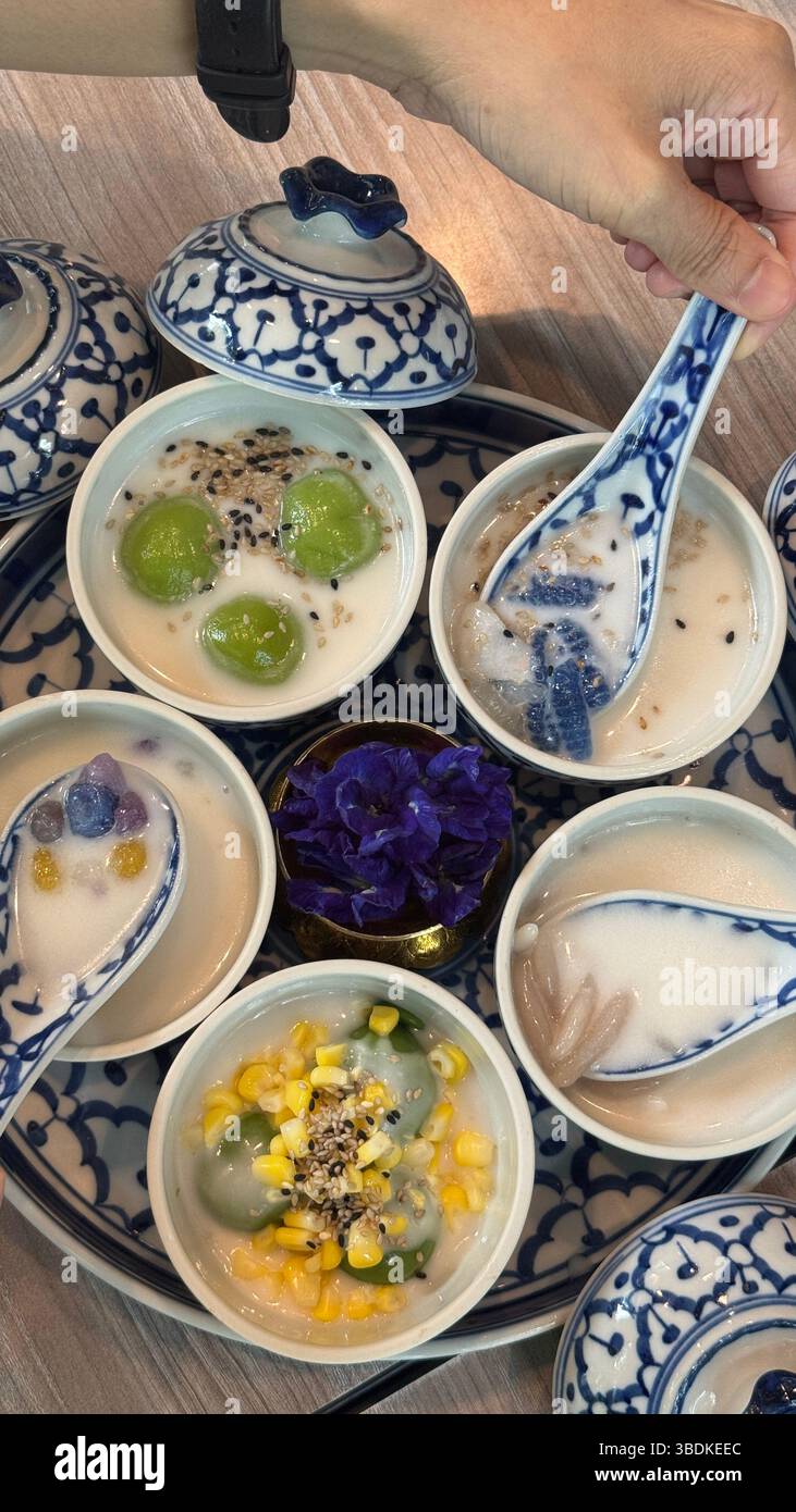 Vibrant and colorful traditional Thai cuisine served in authentic ...